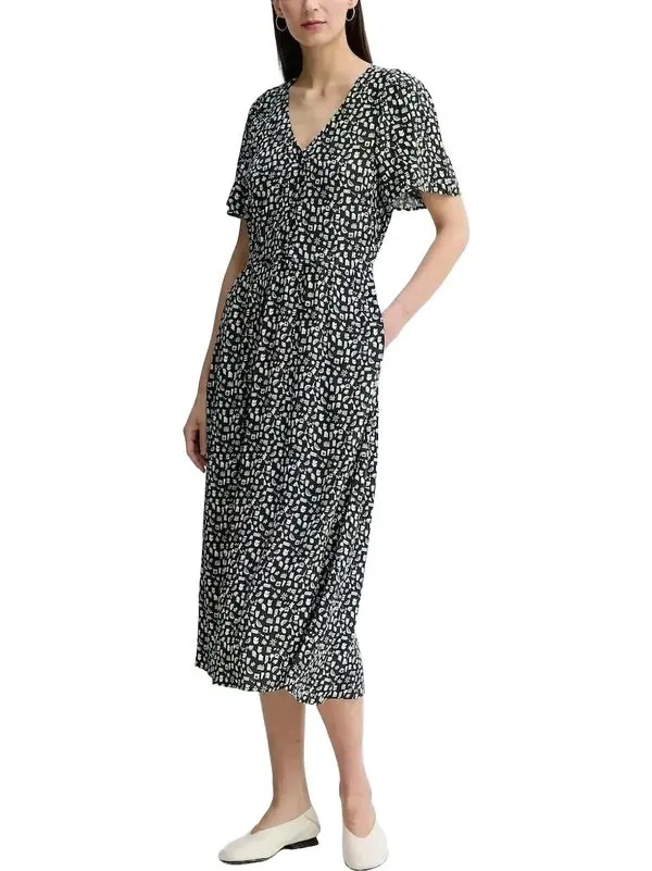 Marc O'polo Printed Midi Dress - Black