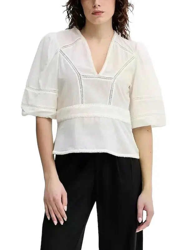Munthe Florise V-neck Blouse - White