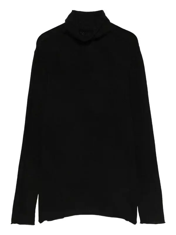 BEYOU Turtleneck Ribbed Sweater - Black