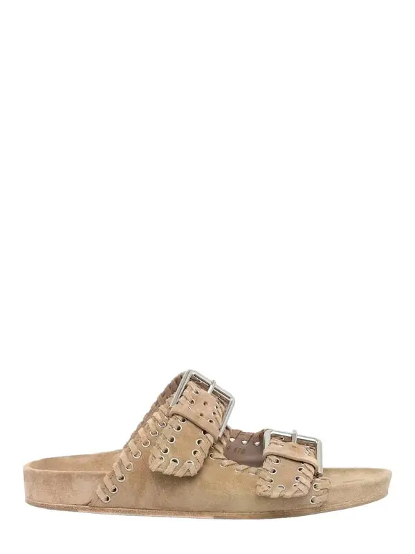 KENNEL&SCHMENGER Braided Suede Buckle Sandals - Brown