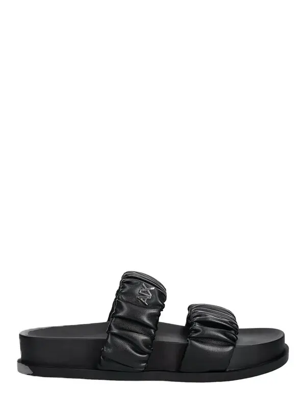 Armani Exchange Logo-plaque Sandals - Black