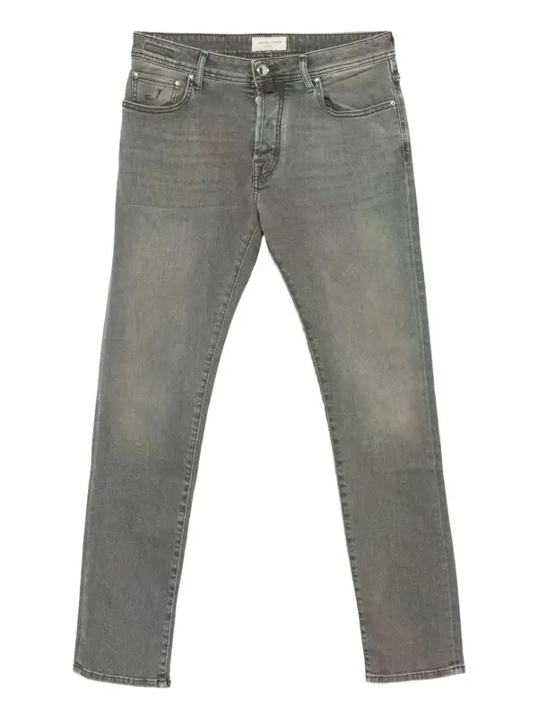 Jacob Cohen Cotton-blend Straight Leg Jeans - Grey