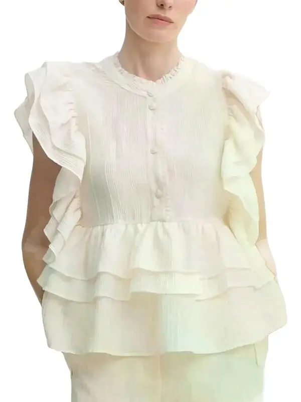 Munthe Fulton Ruffled Tiered Blouse - Neutrals