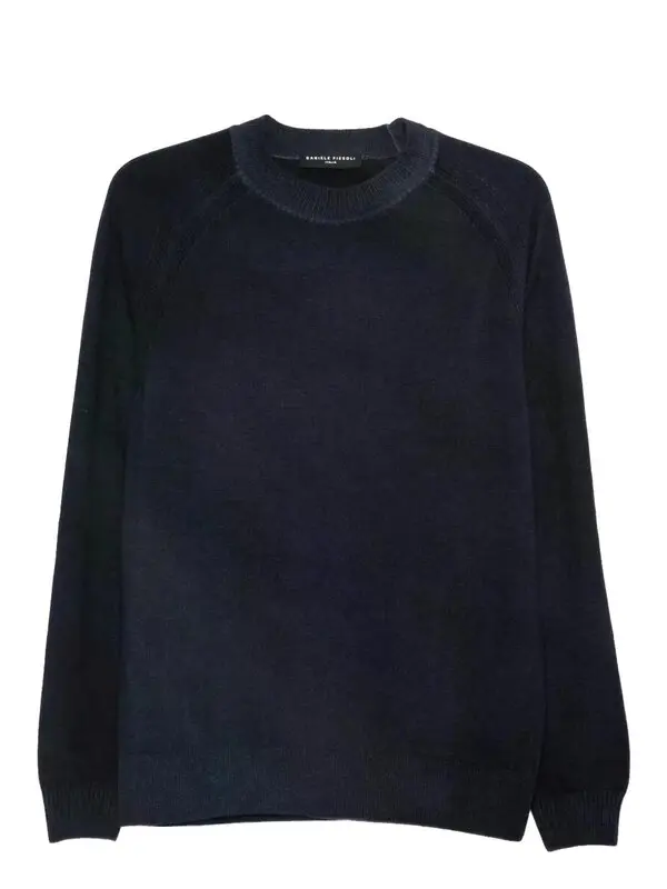 DANIELE FIESOLI Raglan-sleeve Crew-neck Sweater - Blue