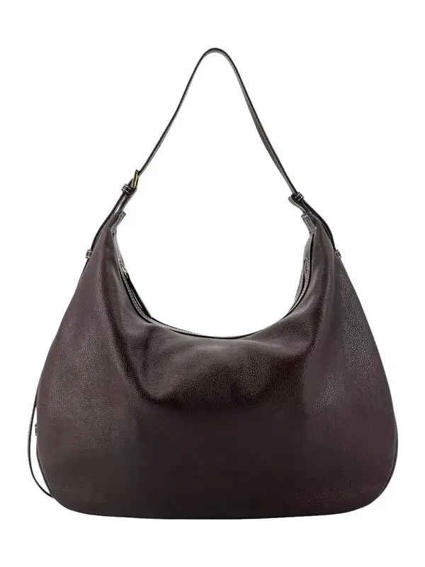 ATP ATELIER Contrast-stitch Shoulder Bag - Brown