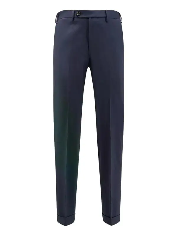 PT TORINO Cuffed Straight-leg Trousers - Blue
