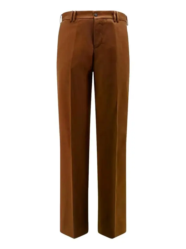 PT TORINO Pleated Straight-leg Trousers - Brown