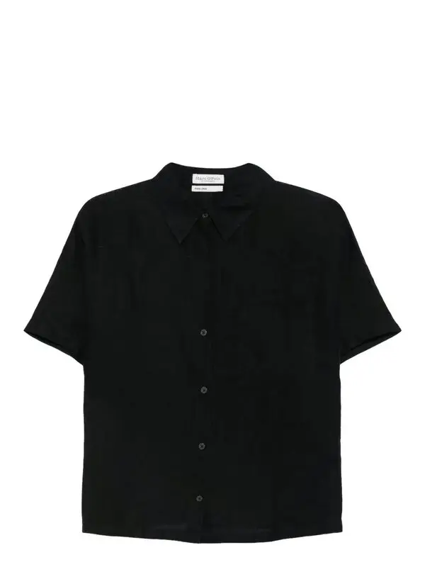 Marc O'polo Short-sleeve Linen Shirt - Black