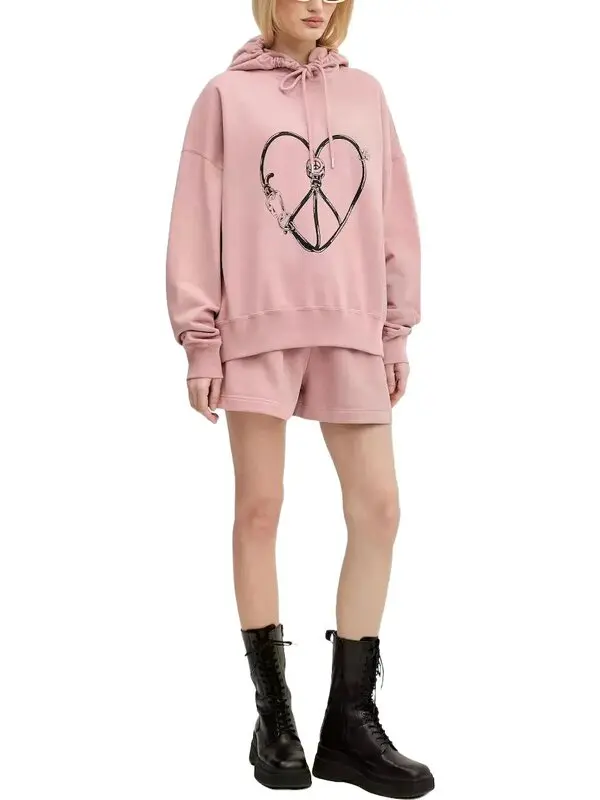 Moschino Printed Hoodie - Pink