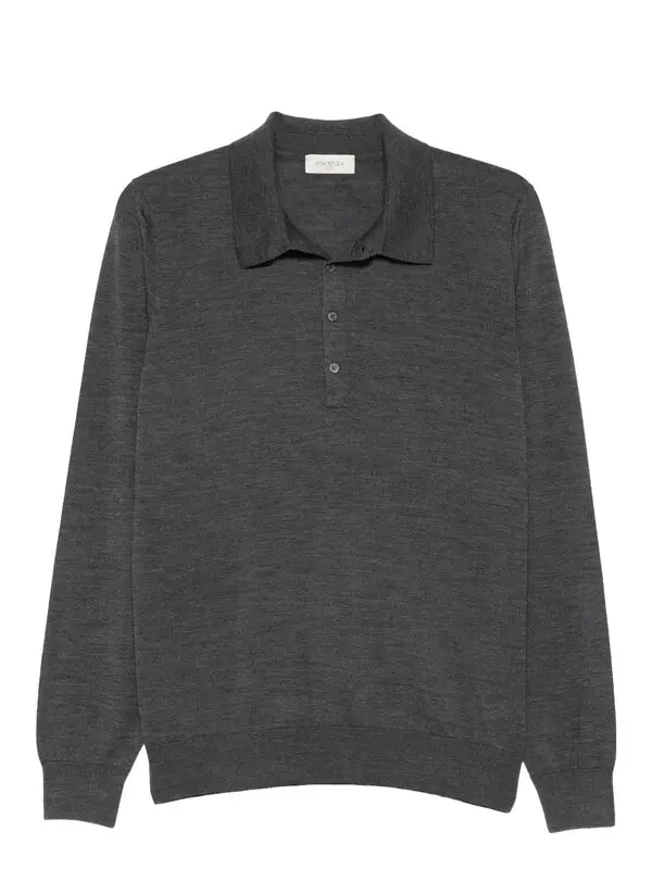 PIACENZA CASHMERE 1733 Wool Polo Shirt - Grey