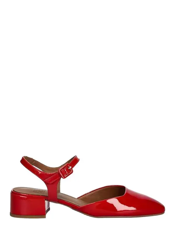 BILLI BI Patent Leather Ankle-strap Pumps - Red