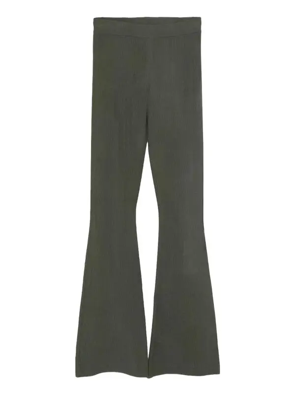 Marc O'polo Ribbed Flare Trousers - Green