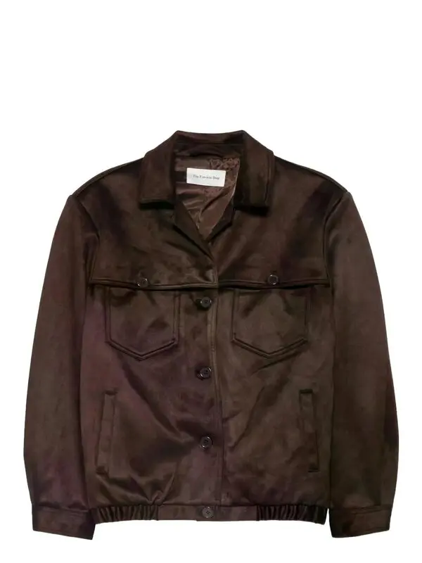 THE FRANKIE SHOP Hester Faux Suede Jacket - Brown