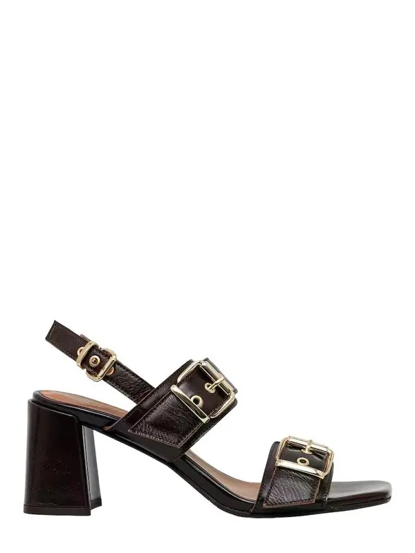 BILLI BI Buckle-detail Block-heel Sandals - Brown