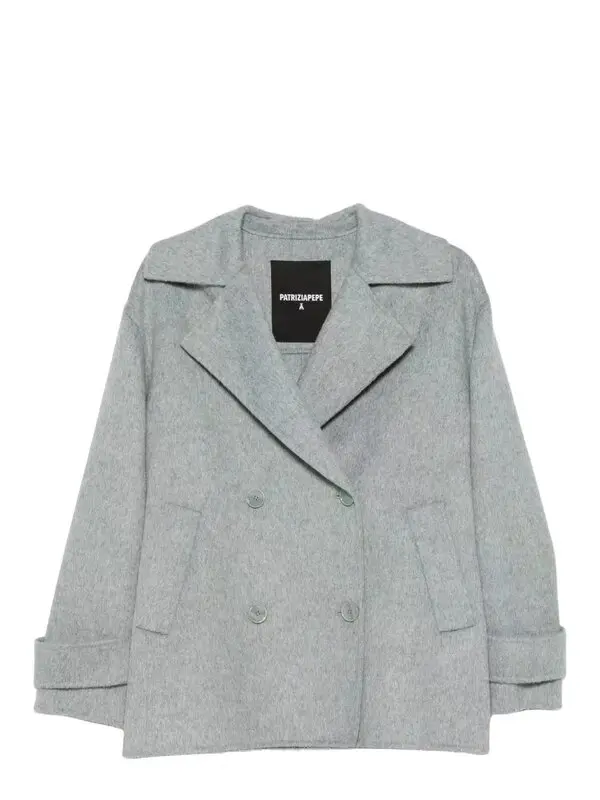 Patrizia Pepe Double-breasted Jacket - Grey