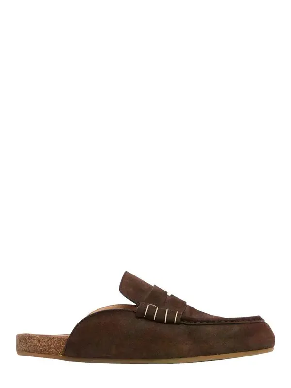 JW Anderson Suede Mules - 631 Deep Walnut
