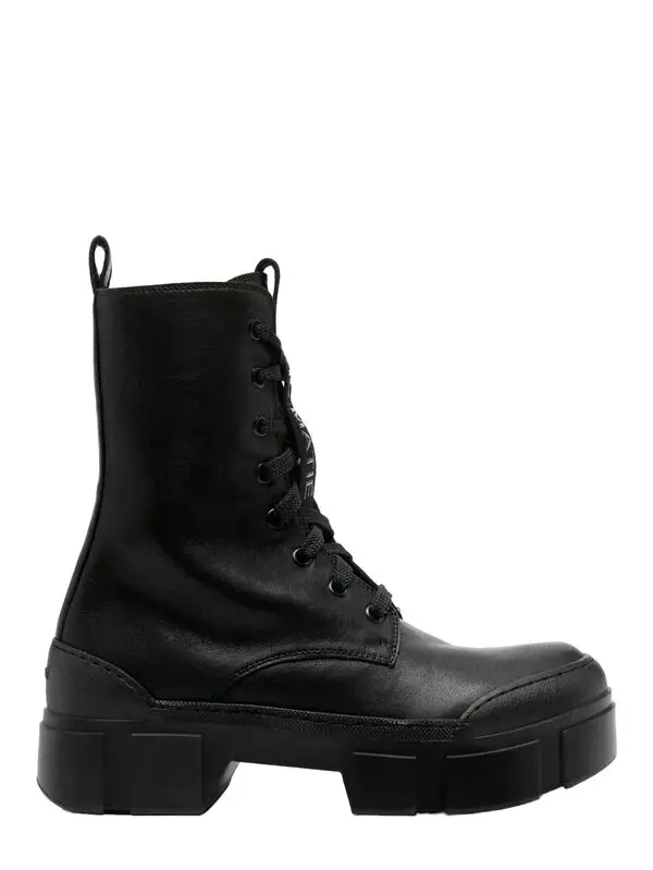 VIC MATIE 40mm Lace-up Boots With Chunky Sole - Black