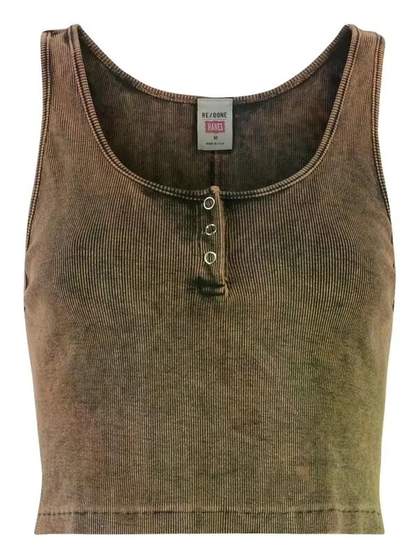 RE/DONE Ribbed Tank Top - Brown