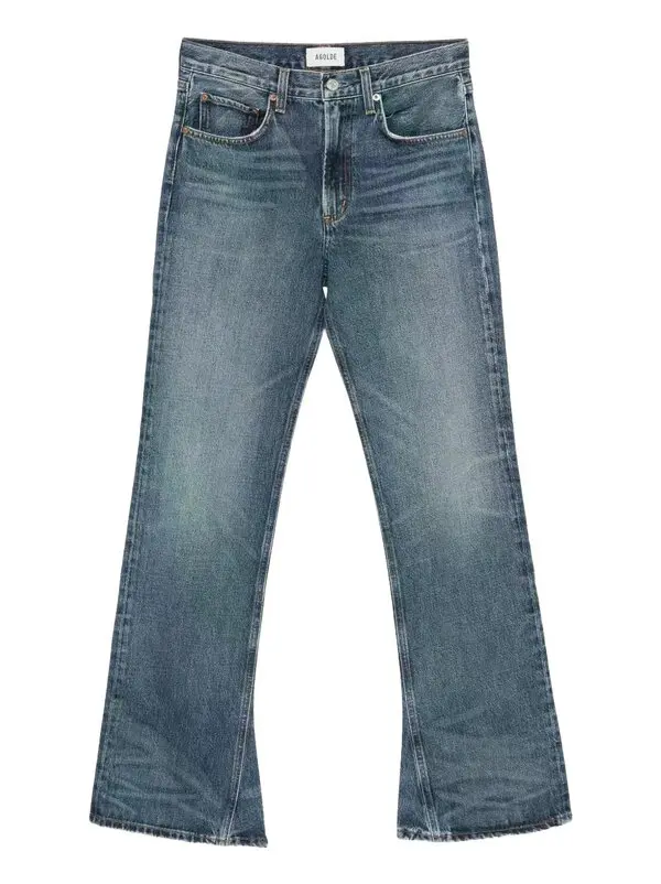 AGOLDE Flared Regenerative-cotton Jeans - Blue