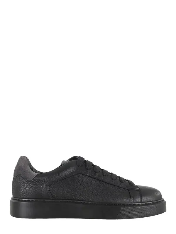 DOUCAL'S Leather Sneakers - Black