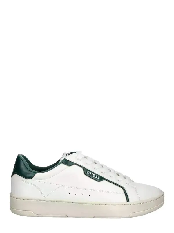 Guess Panelled Leather Sneakers - White
