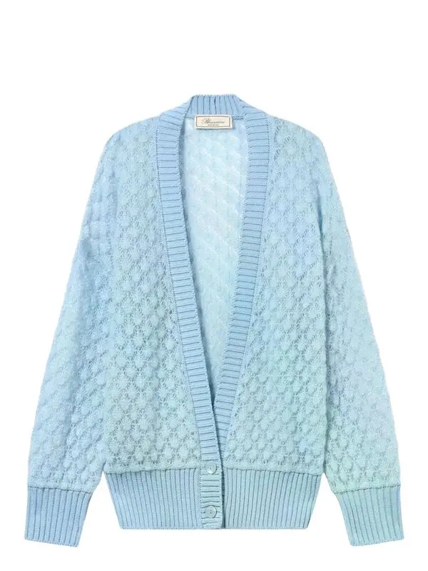 Blumarine Textured Knit Cardigan - Blue