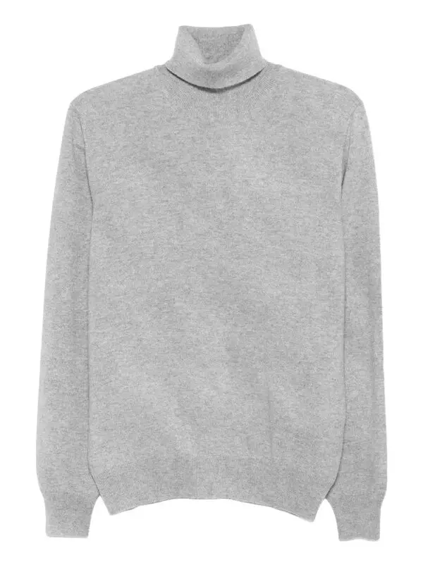 GRAN SASSO Turtleneck Cashmere Sweater - Grey