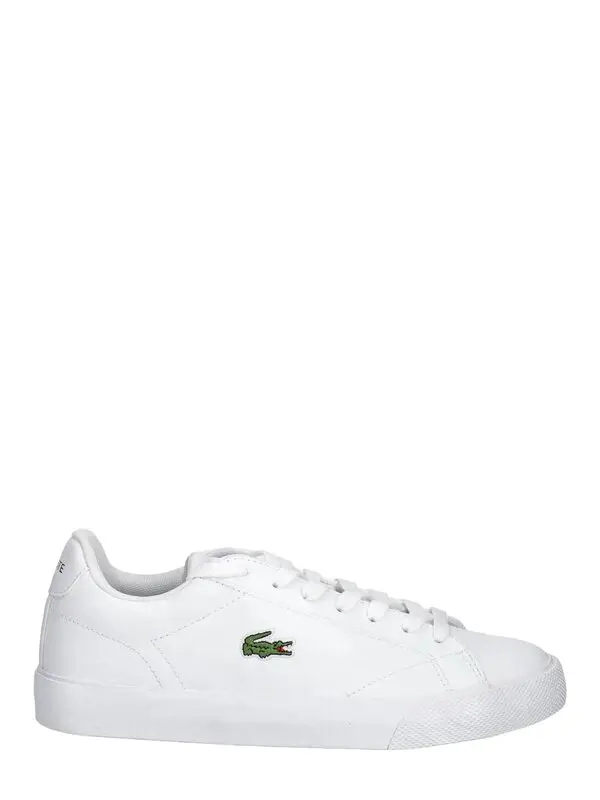 Lacoste Leather Sneakers With Crocodile Emblem - White