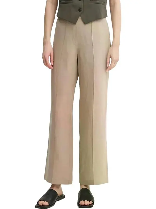 SAMSOE SAMSOE Elasticated Pleated-front Trousers - Neutrals