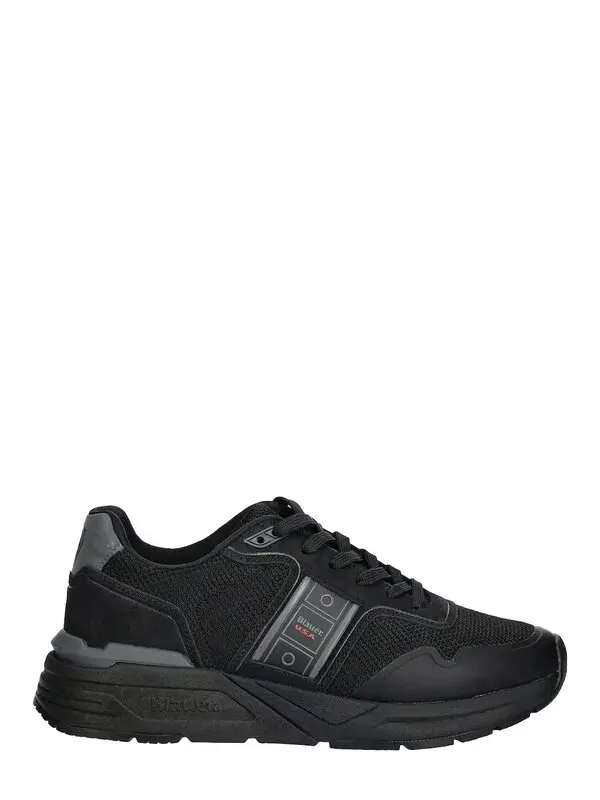 BLAUER. Mesh Panel Sneakers - Black