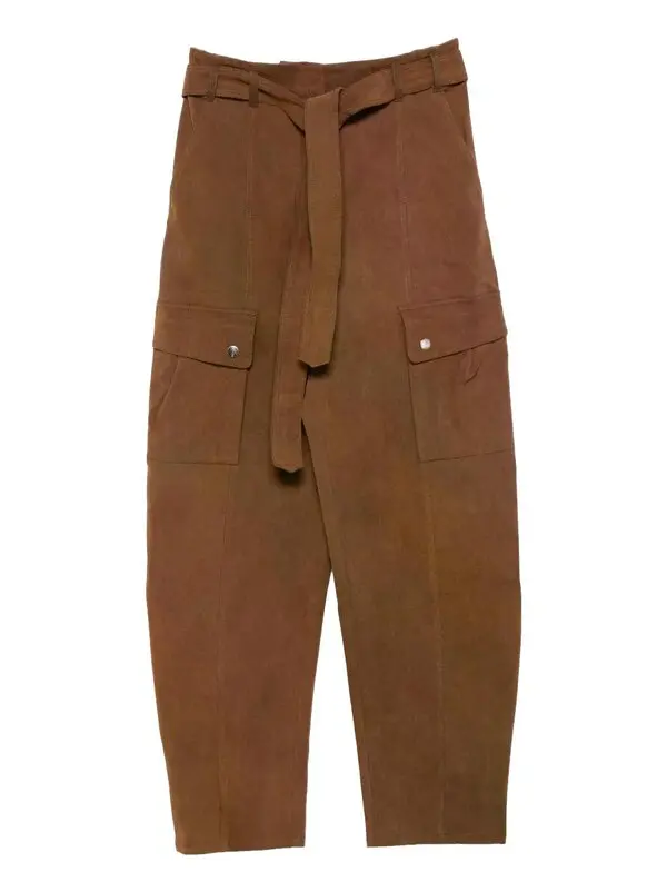 Andamane Belted Cargo Trousers - Brown