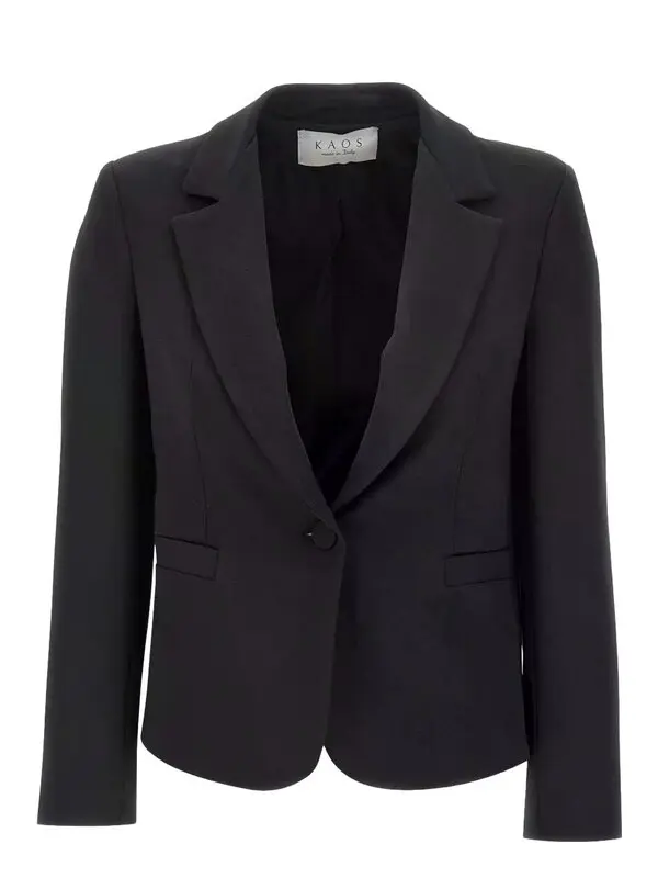 KAOS Notched-lapel Single-button Blazer - Black