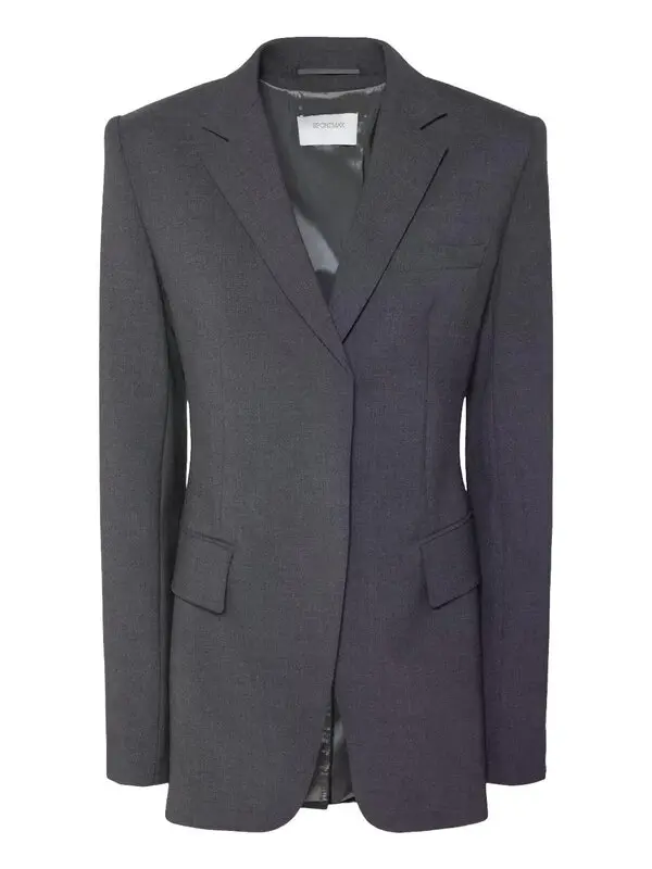 Sportmax Button-cuff Single-breasted Blazer - Grey