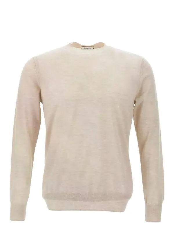 PAOLO PECORA Ribbed-cuff Crew-neck Sweater - Neutrals