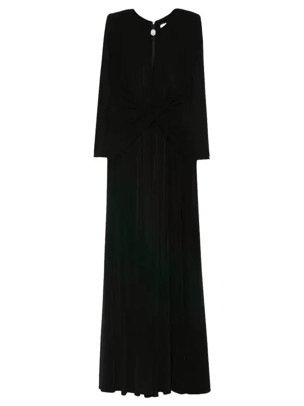 NISSA Twist-front Maxi Dress - Black
