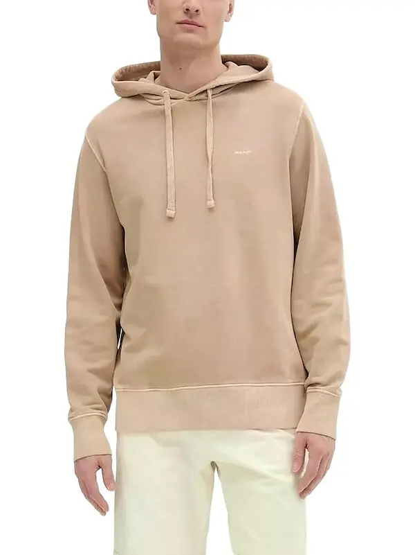 Gant Logo-embroidered Hoodie - Neutrals