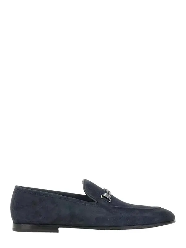 BARRETT Suede Braided Loafers - Blue