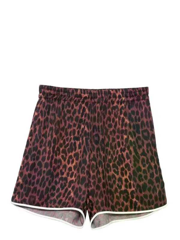 BLUE SKY INN Leopard-print Shorts - Black