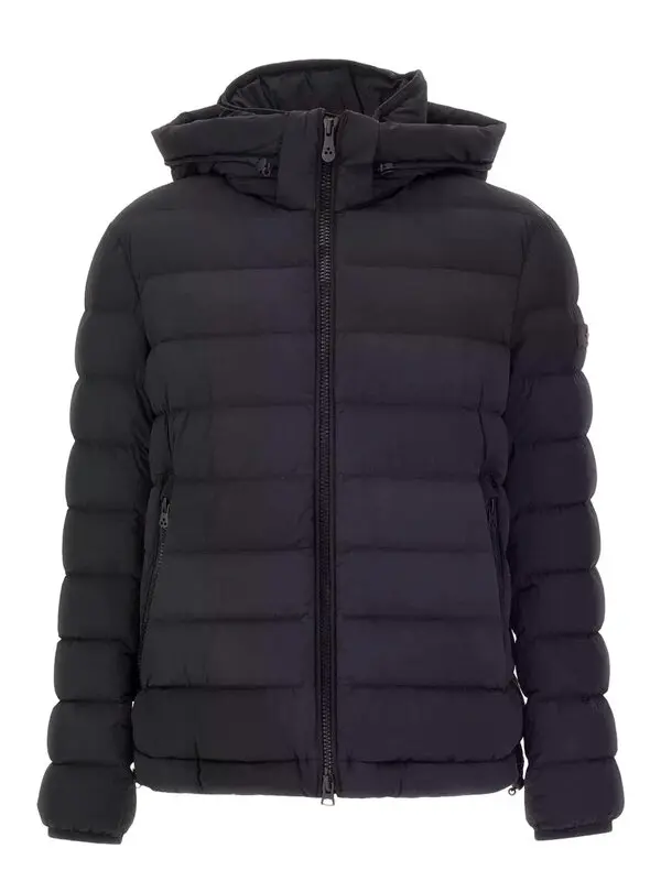 Peuterey Quilted Hooded Down Jacket - Black