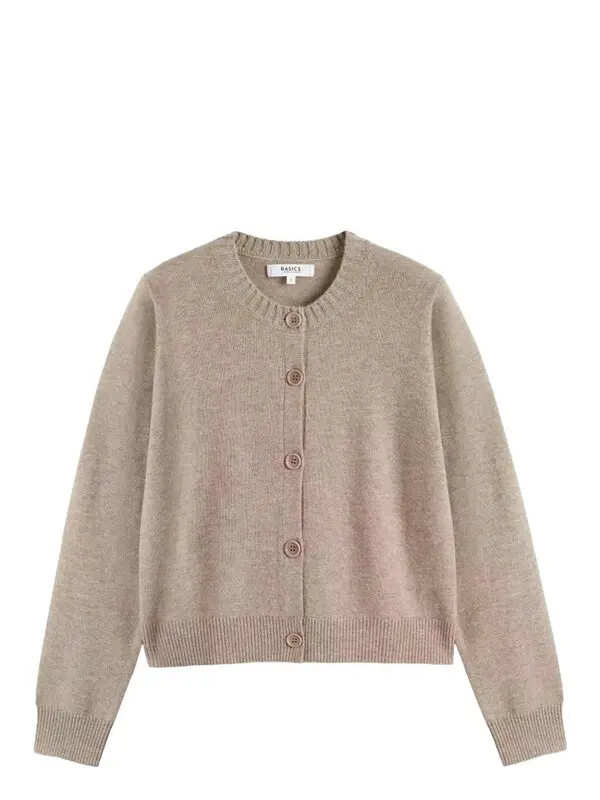 Chinti & Parker Crewneck Buttoned Cardigan - Neutrals
