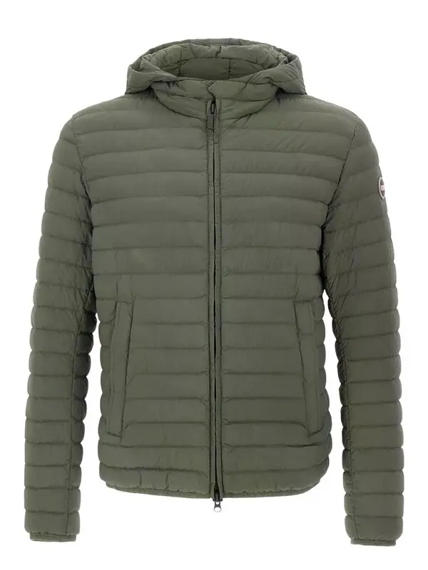 COLMAR Hooded Horizontal-quilted Down Jacket - Green