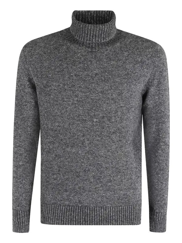 KANGRA Turtleneck Long-sleeves Sweater - Grey