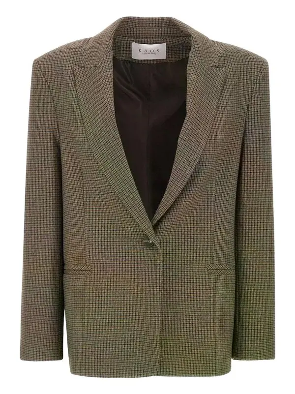 KAOS Houndstooth Blazer - Brown