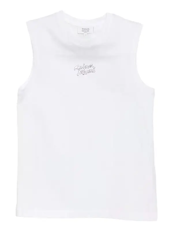 Maison Kitsuné Metallic Tank Top - White