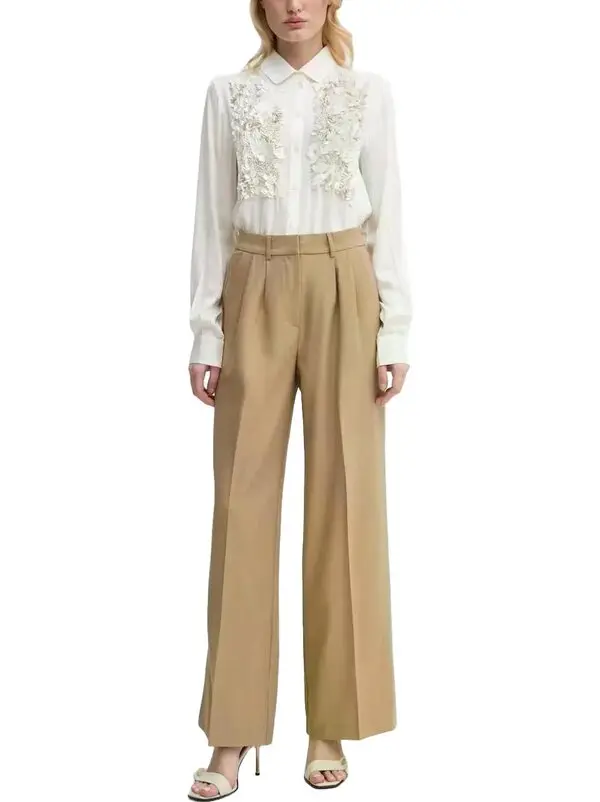 BRUUNS BAZAAR Sequin-embellished Collared Shirt - White