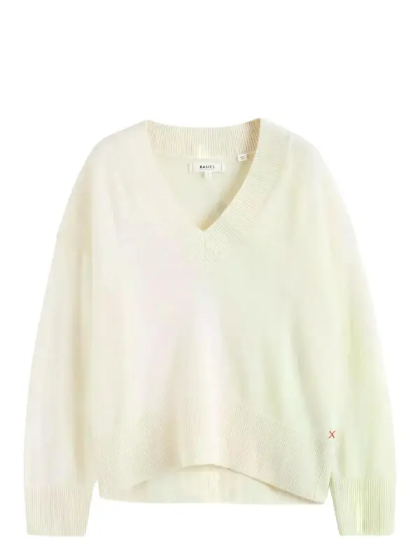 Chinti & Parker Wool-blend V-neck Sweater - Neutrals