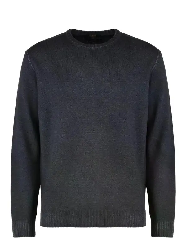 MOORER Round-neck Sweater - Grey
