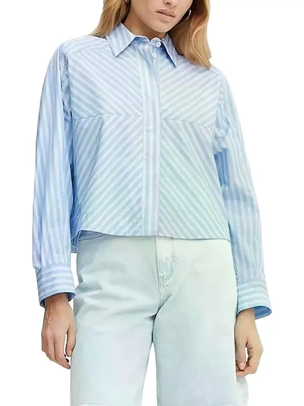 IVY OAK Diagonal-stripe Shirt - Blue