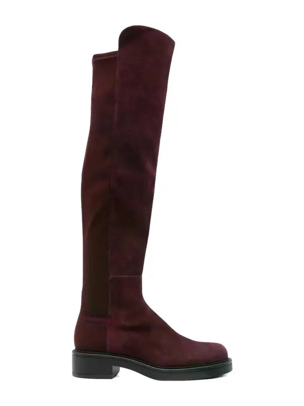 STUART WEITZMAN 40mm Suede Knee-high Boots - Red