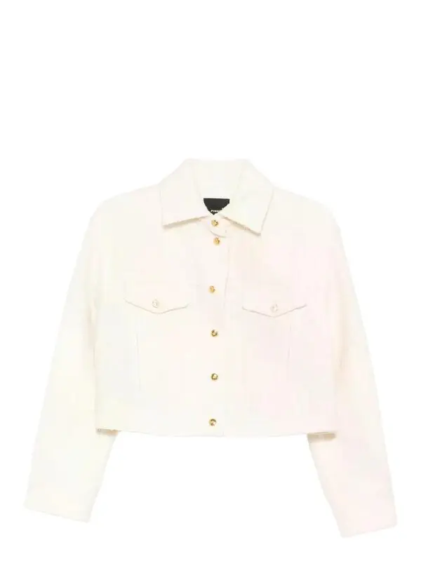 Pinko Cropped Tweed Jacket - White